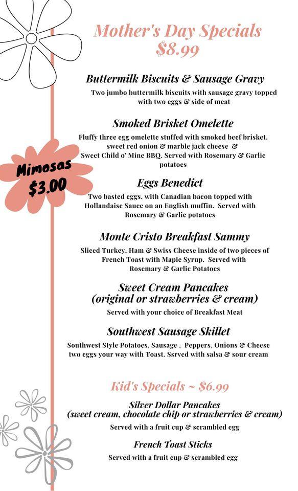 Menu at Buckshot Bar, Boyceville
