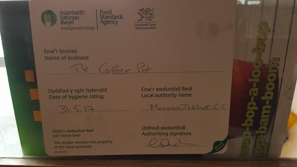 Menu at The Coffee Pot cafe, Abergavenny
