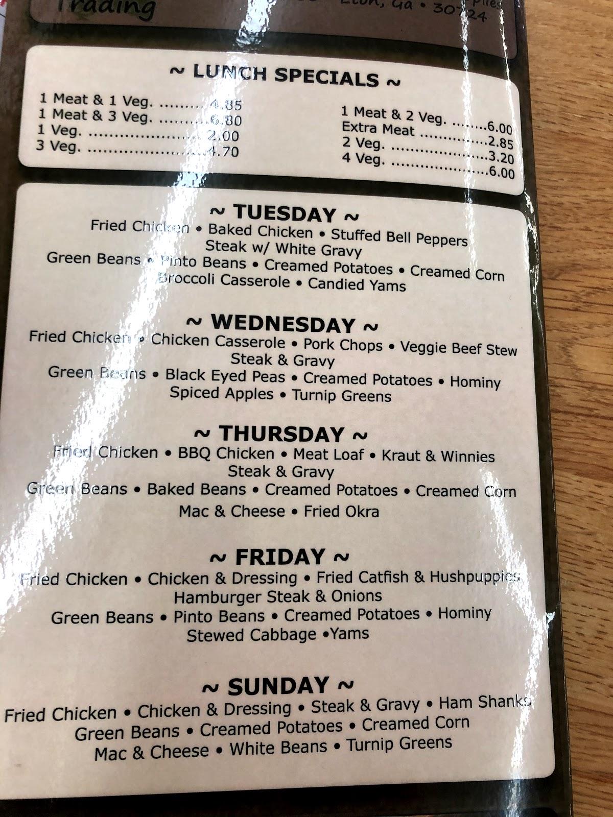 Menu at Pleasant Valley Family Restaurant, Chatsworth