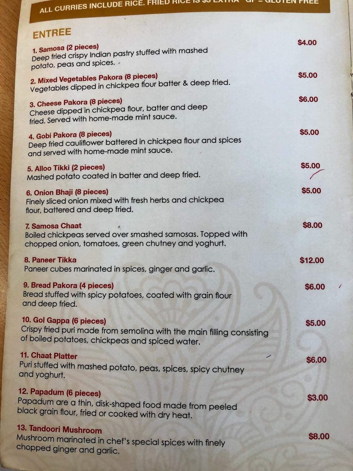 Menu at Kebab n Curry Hut restaurant, Swan Hill