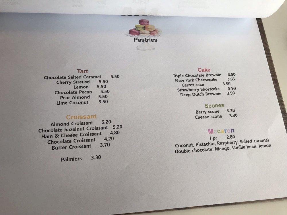 Menu at EGG BOMB cafe, Langley Township