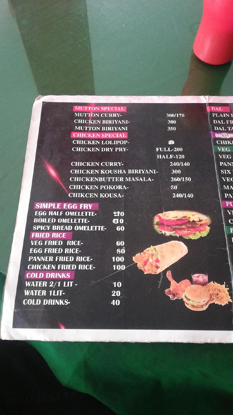 Menu at RB's Restaurant, India