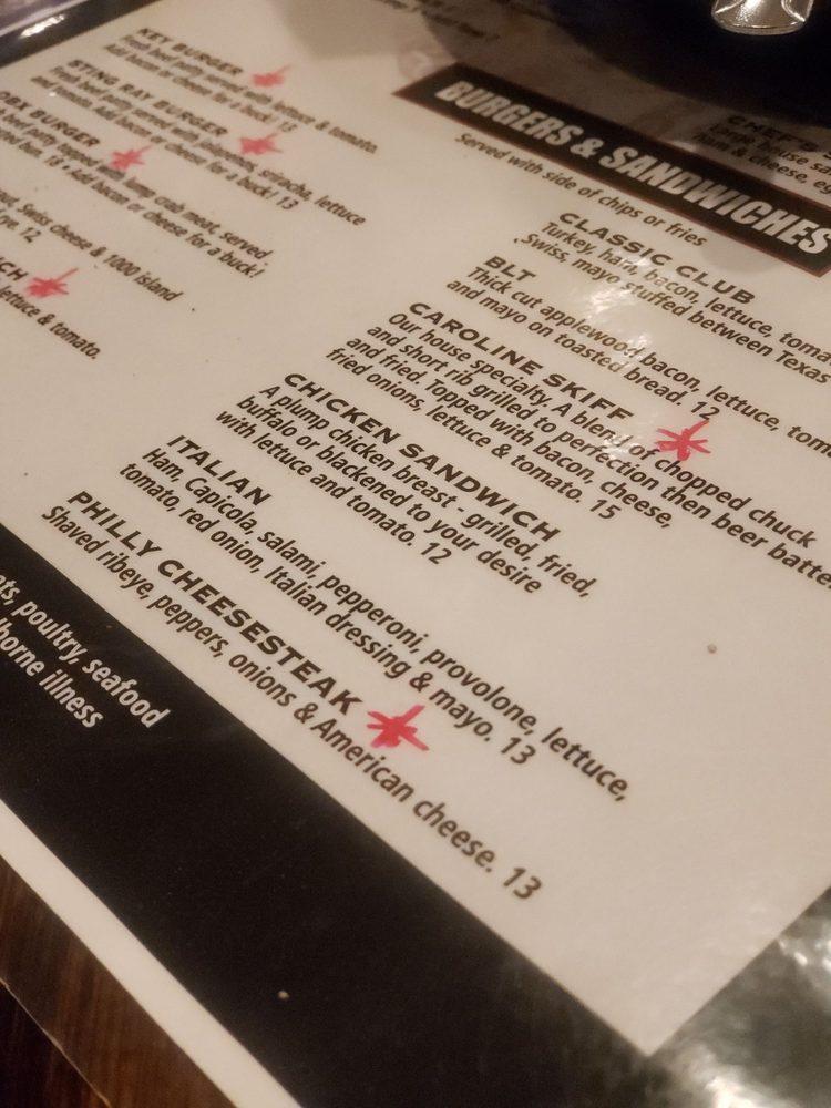 Menu at Skeleton Key Bar and Grille, Chesapeake