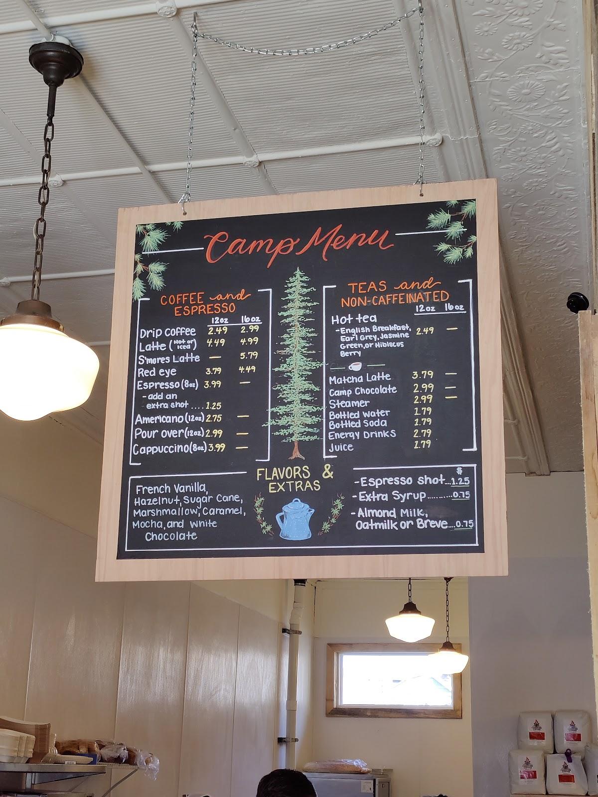 Menu at Campfire Coffee Inc., Negaunee