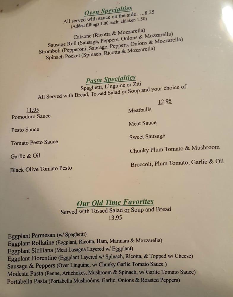 Menu at Taro's pizzeria, Millerton