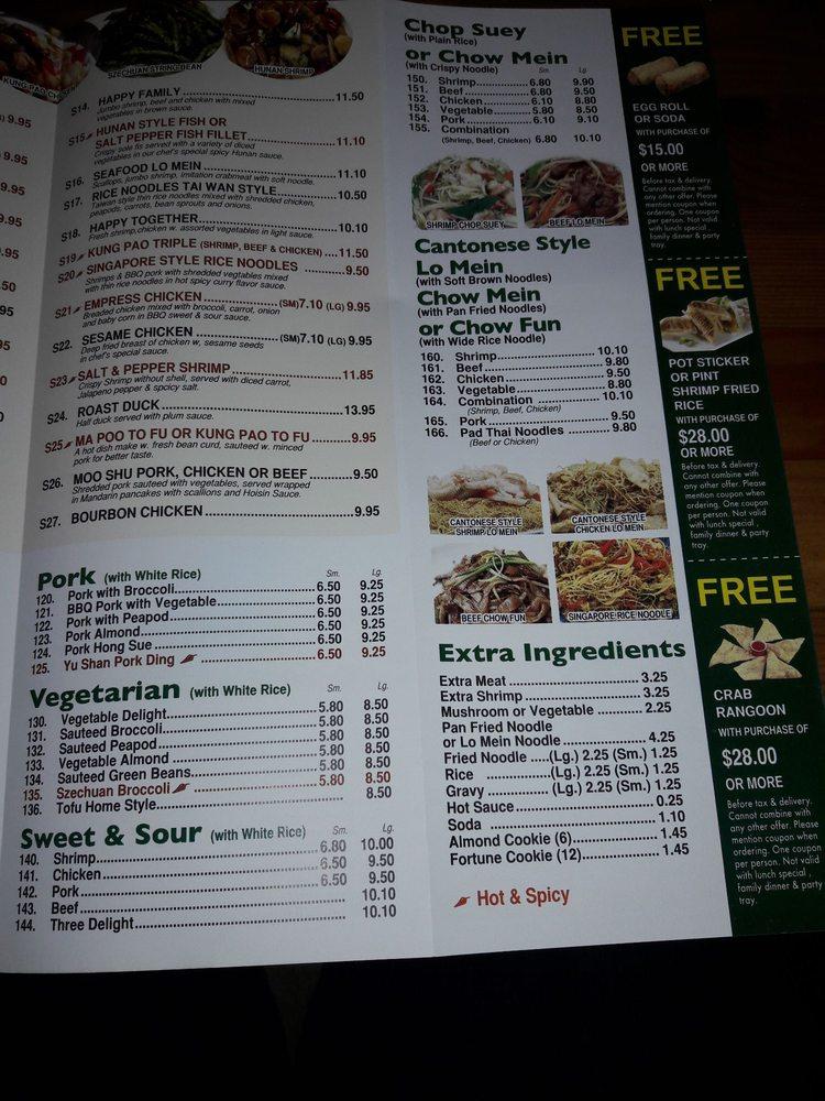 Menu at Tasty House Restaurant, Berwyn, Roosevelt Rd
