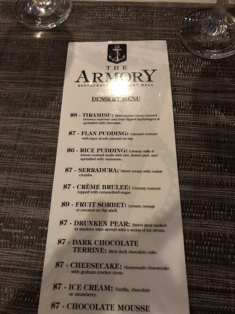 Menu at The Armory NJ restaurant, Perth Amboy