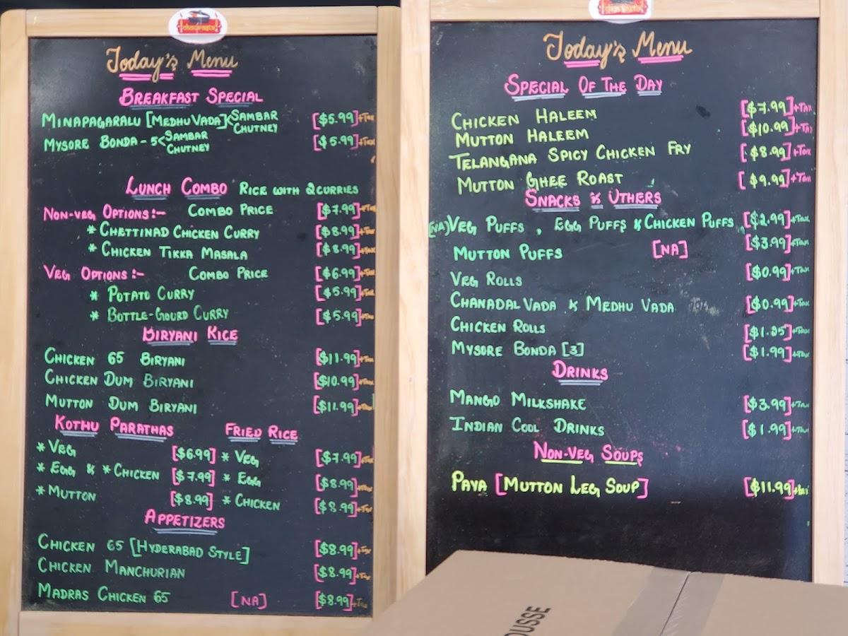 Menu at Chowrasta Biryani and Curry point restaurant, Montreal
