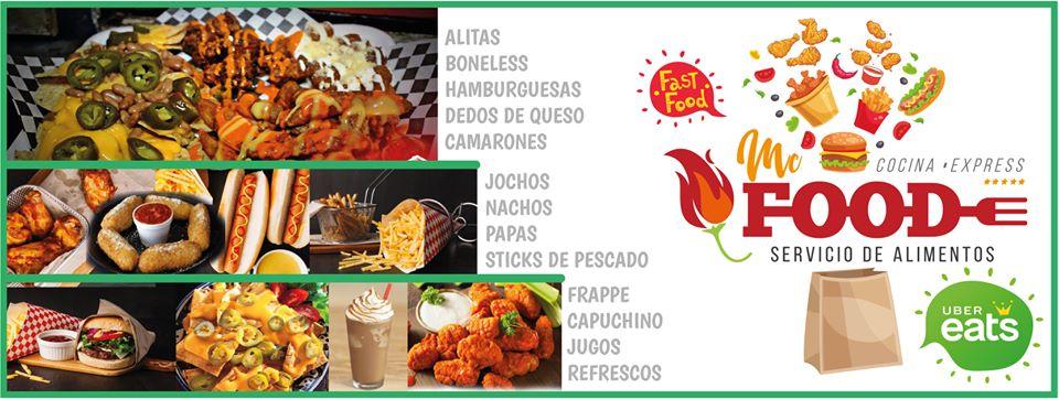 Menu at McFood Servicio de Alimentos restaurant, San Luis Potosi
