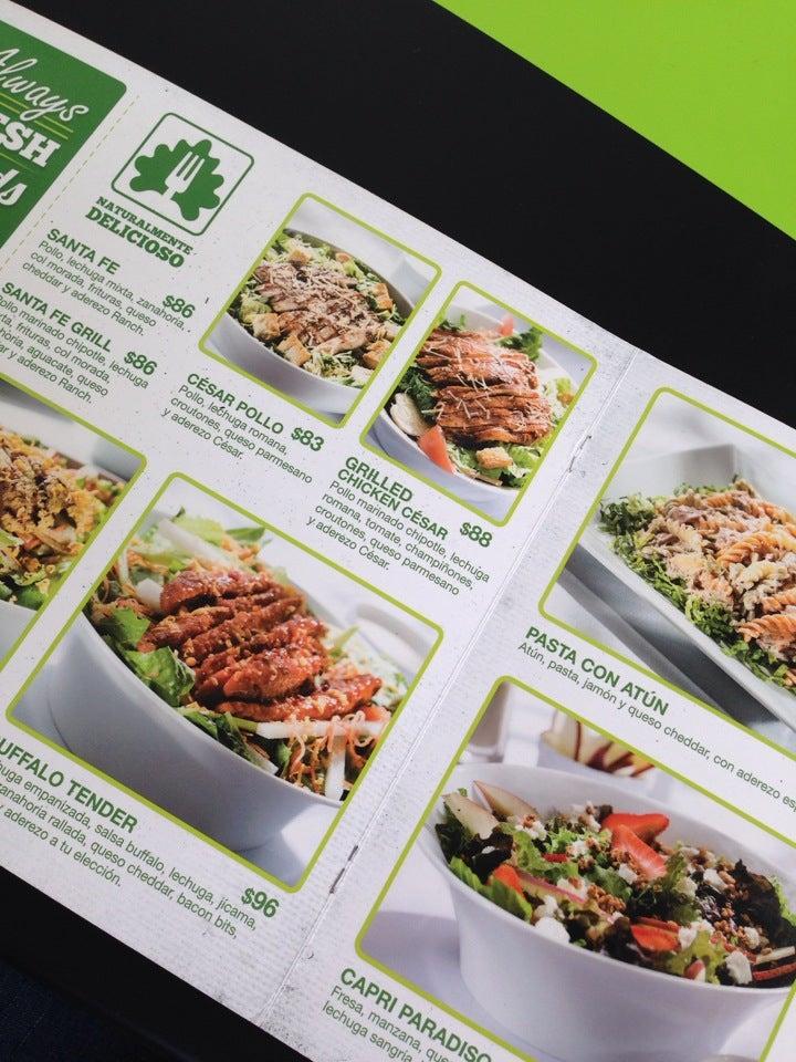 Menu at Super Salads Reforma restaurant, Nuevo Laredo, Paseo de la ...