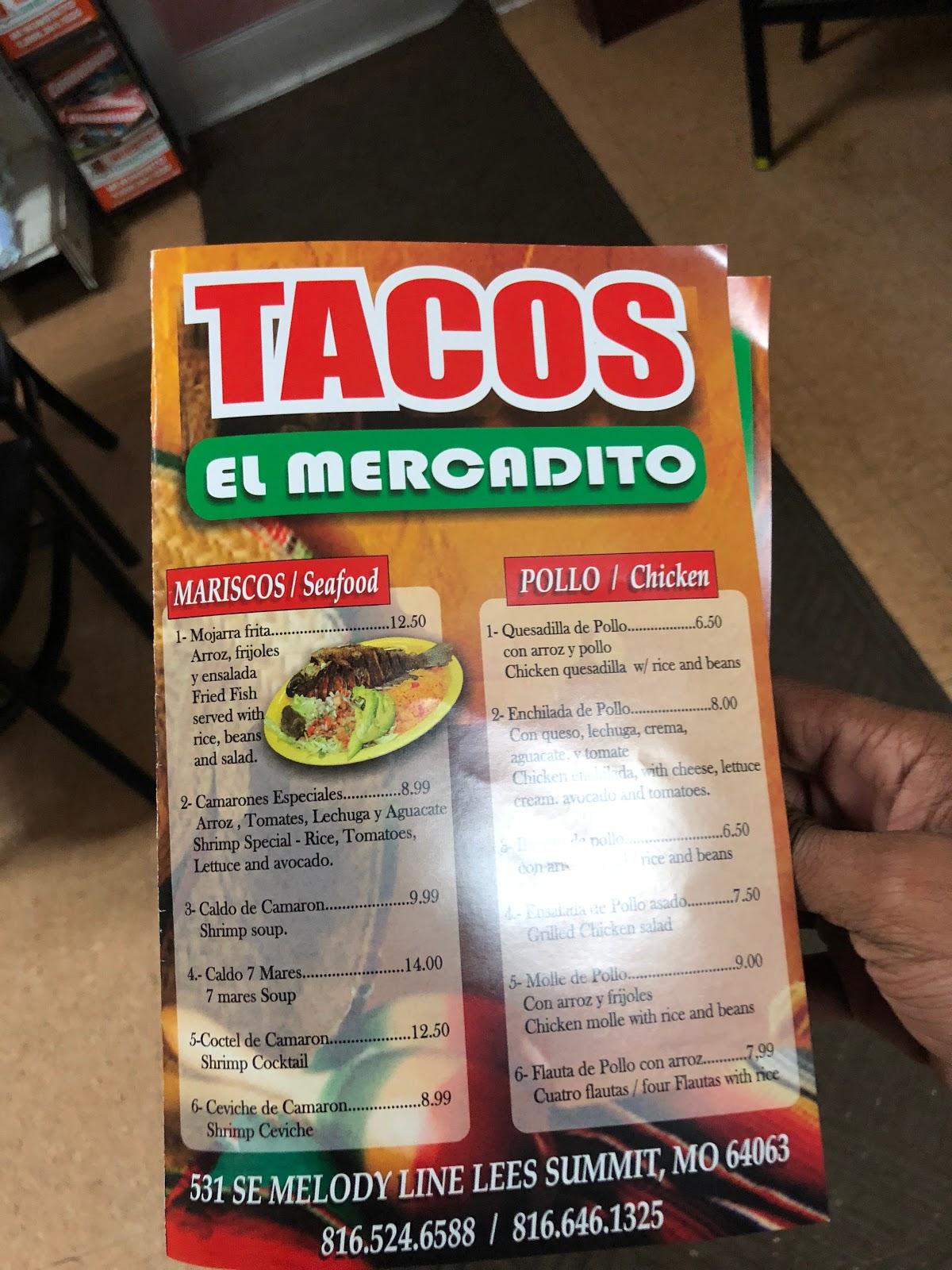 Menu at Tacos El Mercadito - Restaurant and Grocery, Lee's Summit