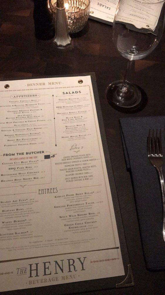 Menu at The Henry restaurant, Dallas, N Akard St Suite 250