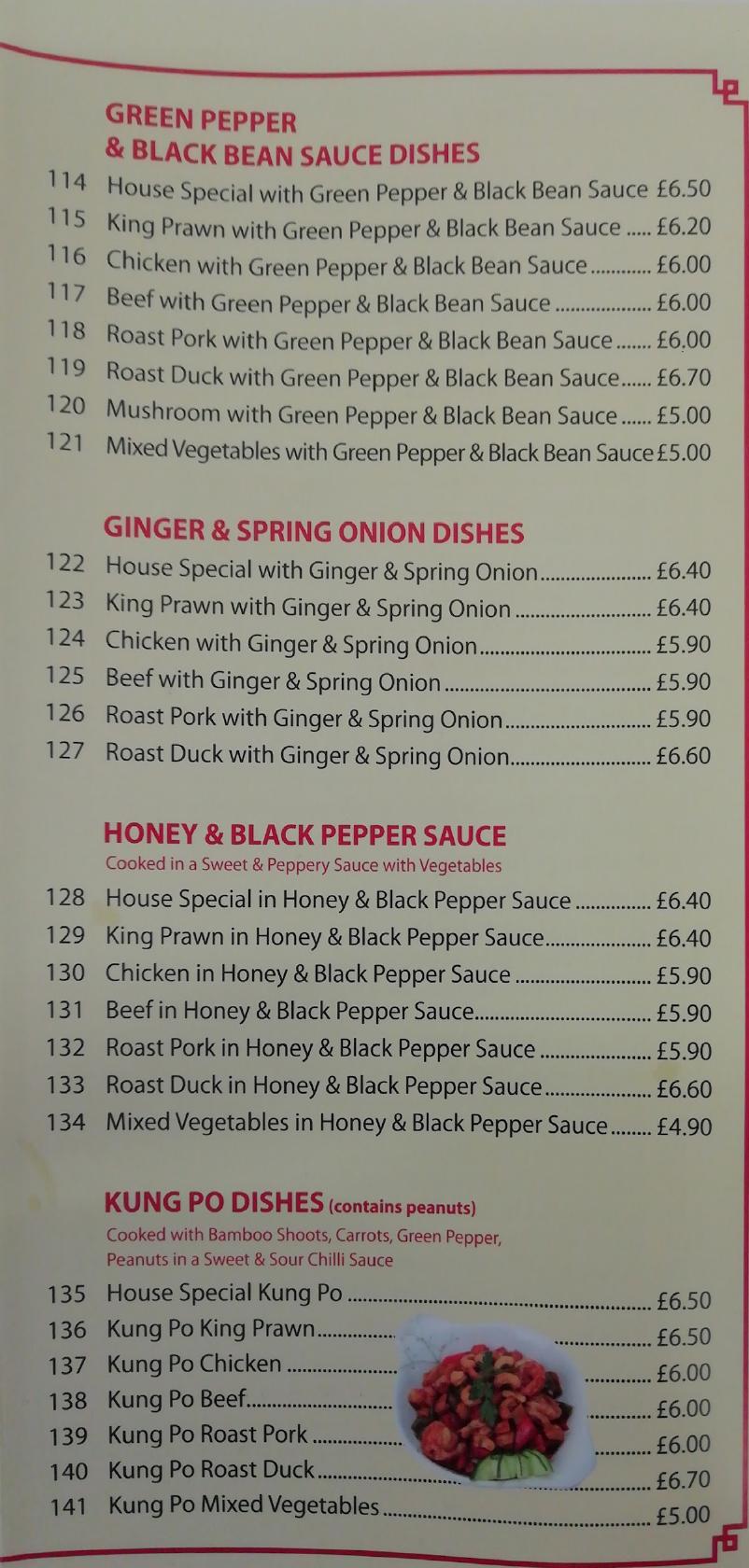 Menu at Dragon House fast food, Cheddar