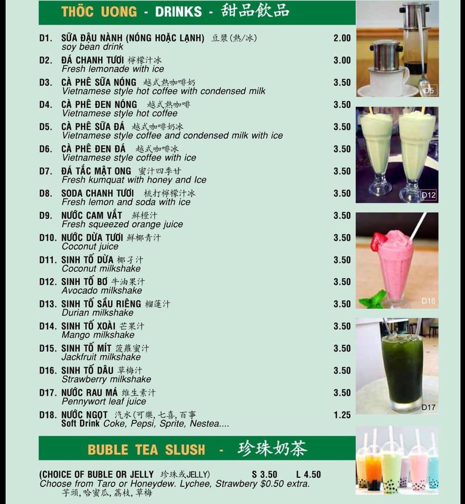 Menu at Pho Weston restaurant, Vaughan, Weston Rd #24