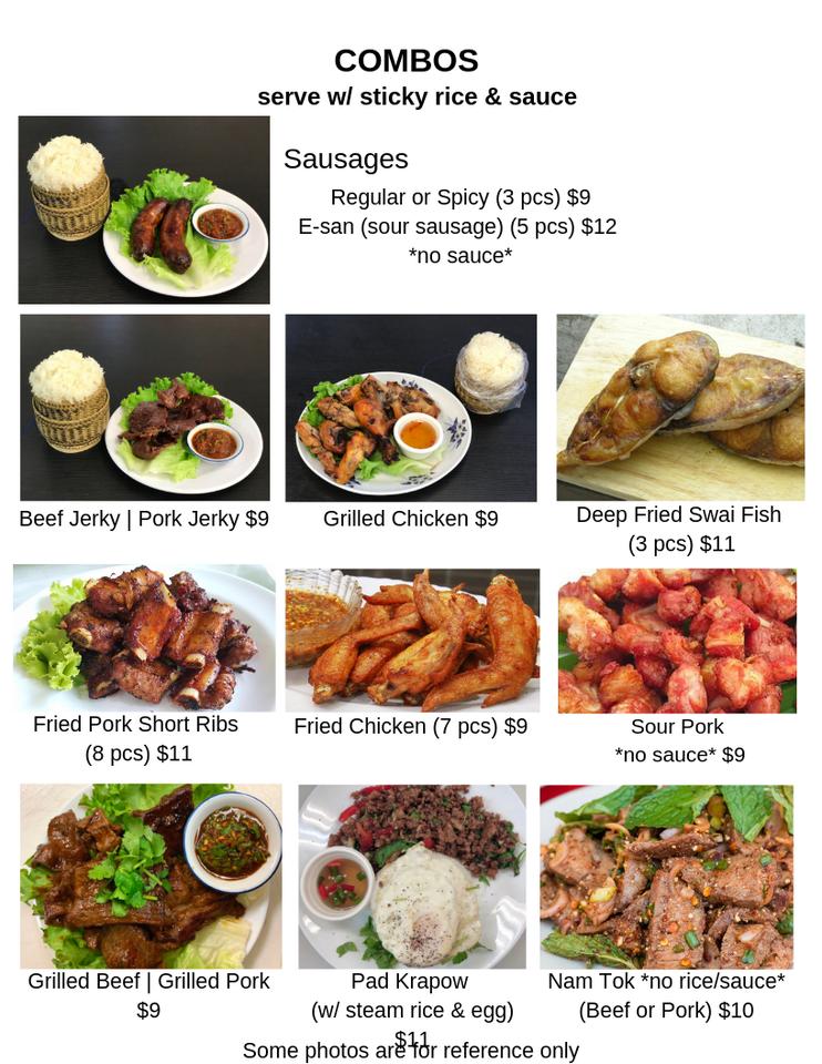 Menu at Vientiane Grocery restaurant, Seattle