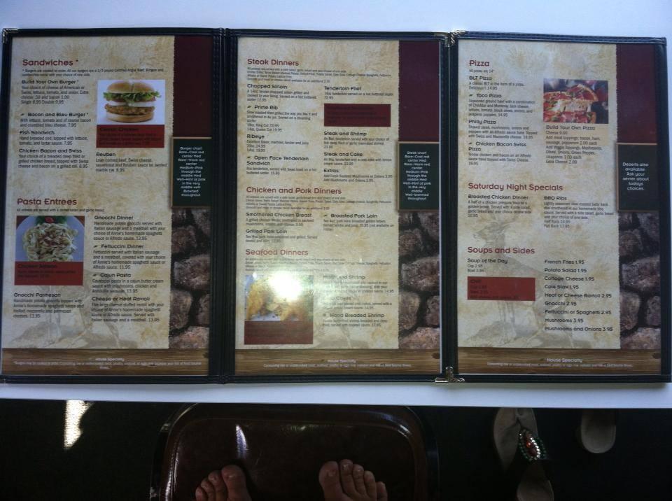 Menu at Annie's Trading Post pub & bar, Florence