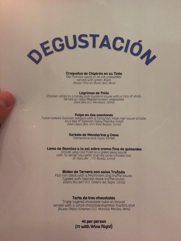 Menu at La Bandera pub & bar, Manchester, 2 Ridgefield