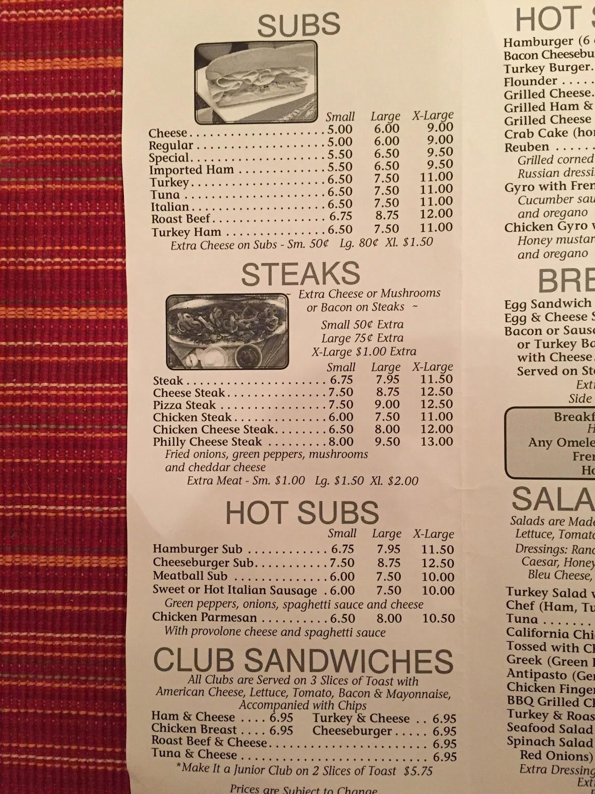 Menu at Lucy's Pizzeria & Bakery, Wilmington
