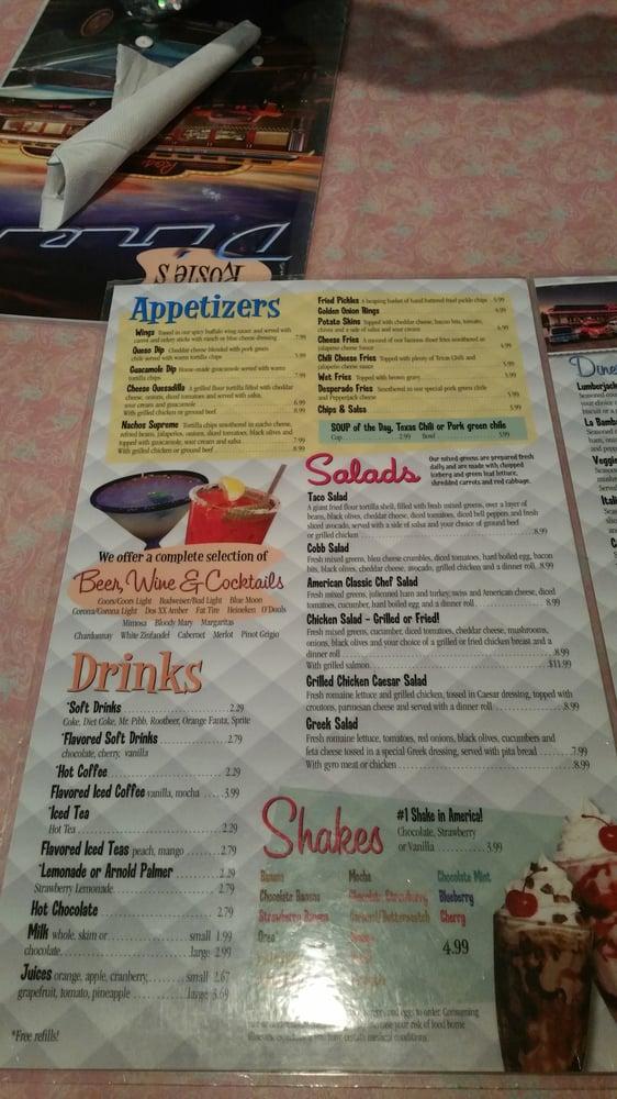 Menu at Rosie's Diner Aurora cafe, Aurora