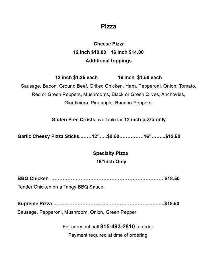Menu at Candlelight at Lake Carroll restaurant, USA, 29-11 Ironwood Dr