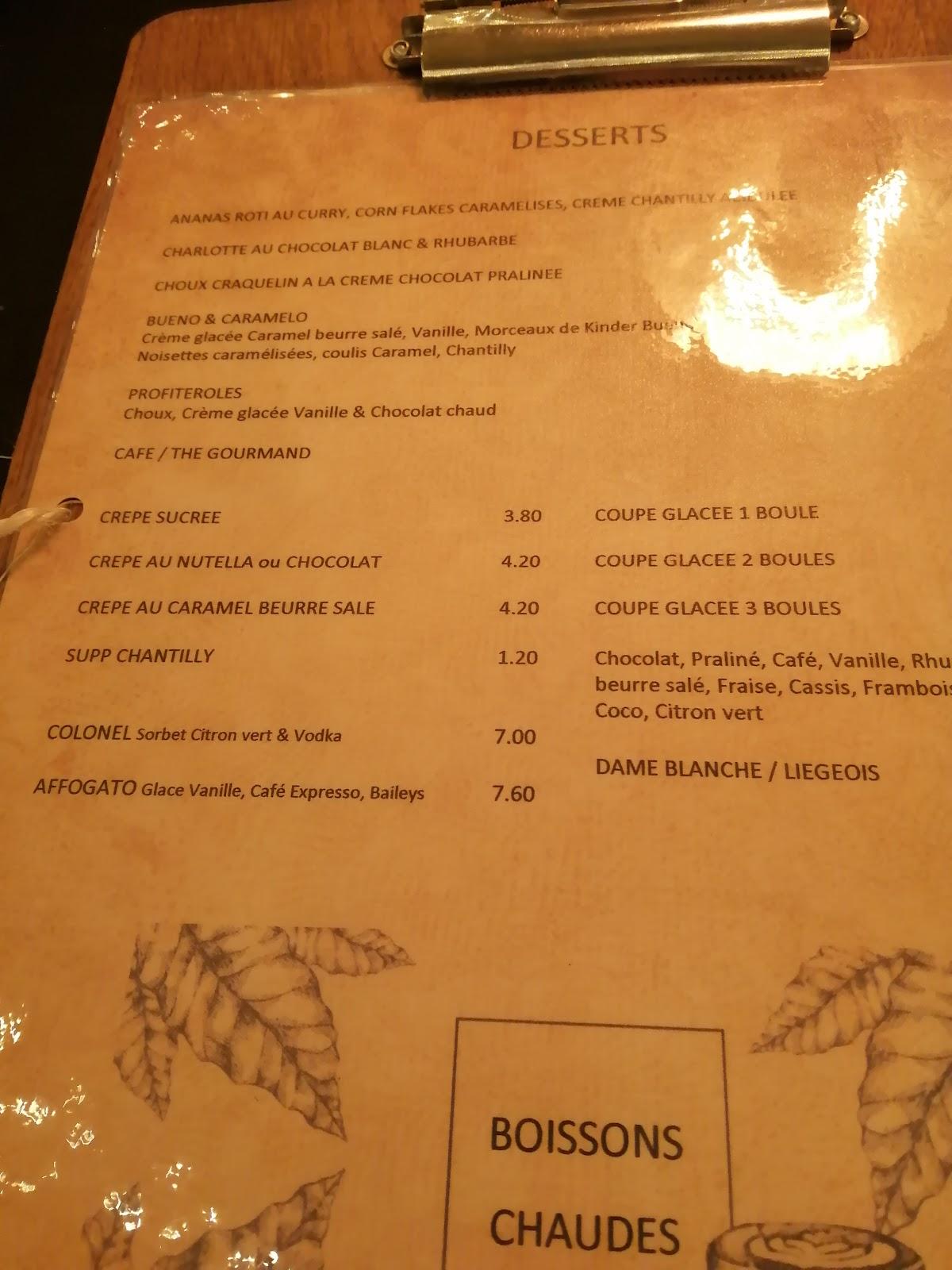 Menu au Bistro Pulpo pub et bar, Dunkerque