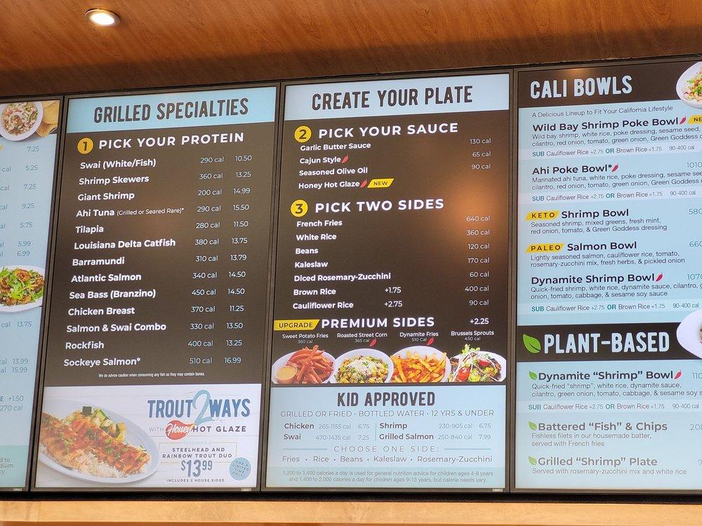 Menu at California Fish Grill restaurant, Whittier