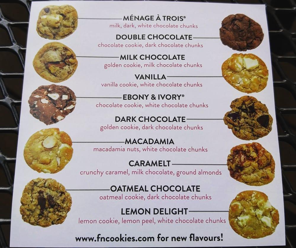 Menu at Félix & Norton Cookies cafe, Markham