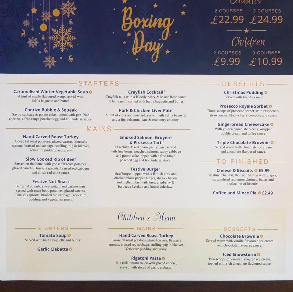 Menu at The George & Dragon pub & bar, Warrington, 291 Warrington Rd