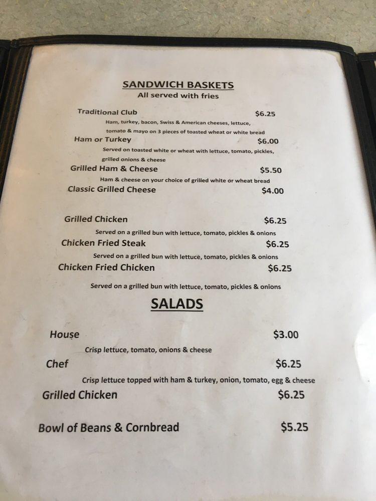 Menu at Mill Street Diner cafe, Lewisville