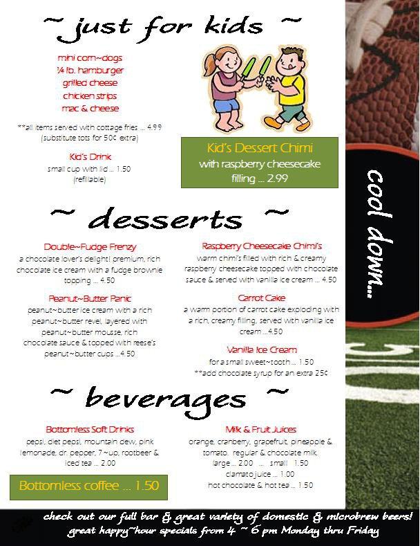 Menu at The Pressbox pub & bar, Pocatello