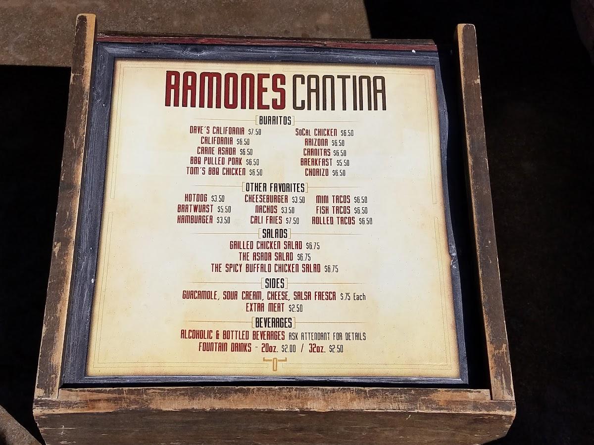 Menu at Ramones Cantina restaurant, Oceanside, Building 2100