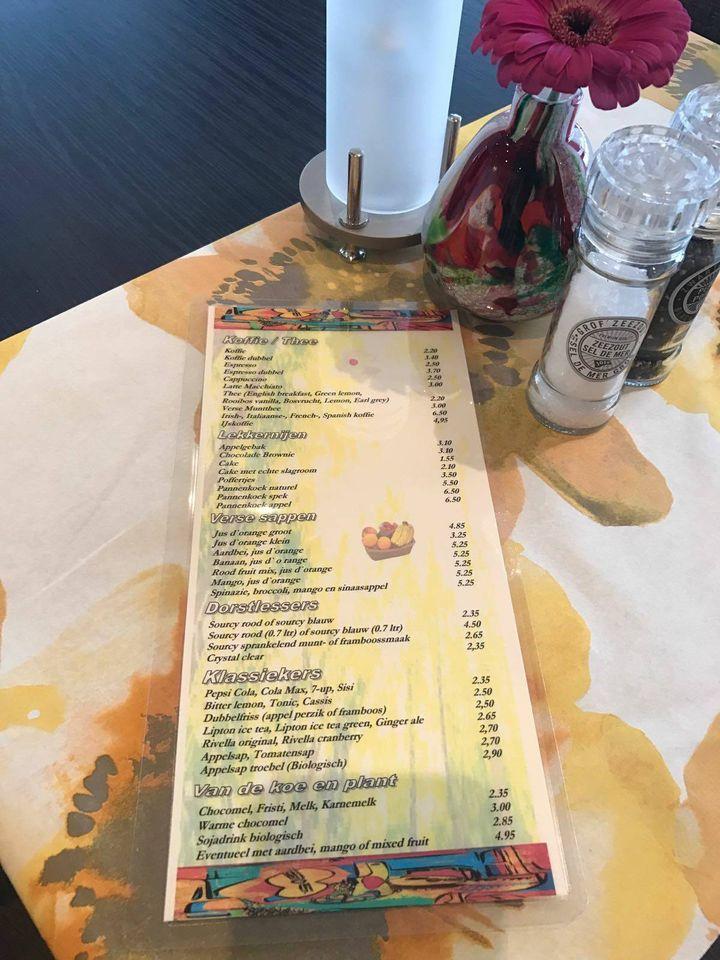 Menu at Engelse Werk, Zwolle