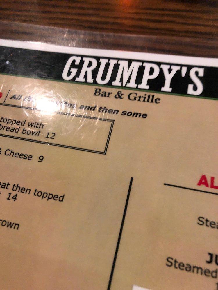 Menu at Grumpy's Bar and Grille, Aberdeen