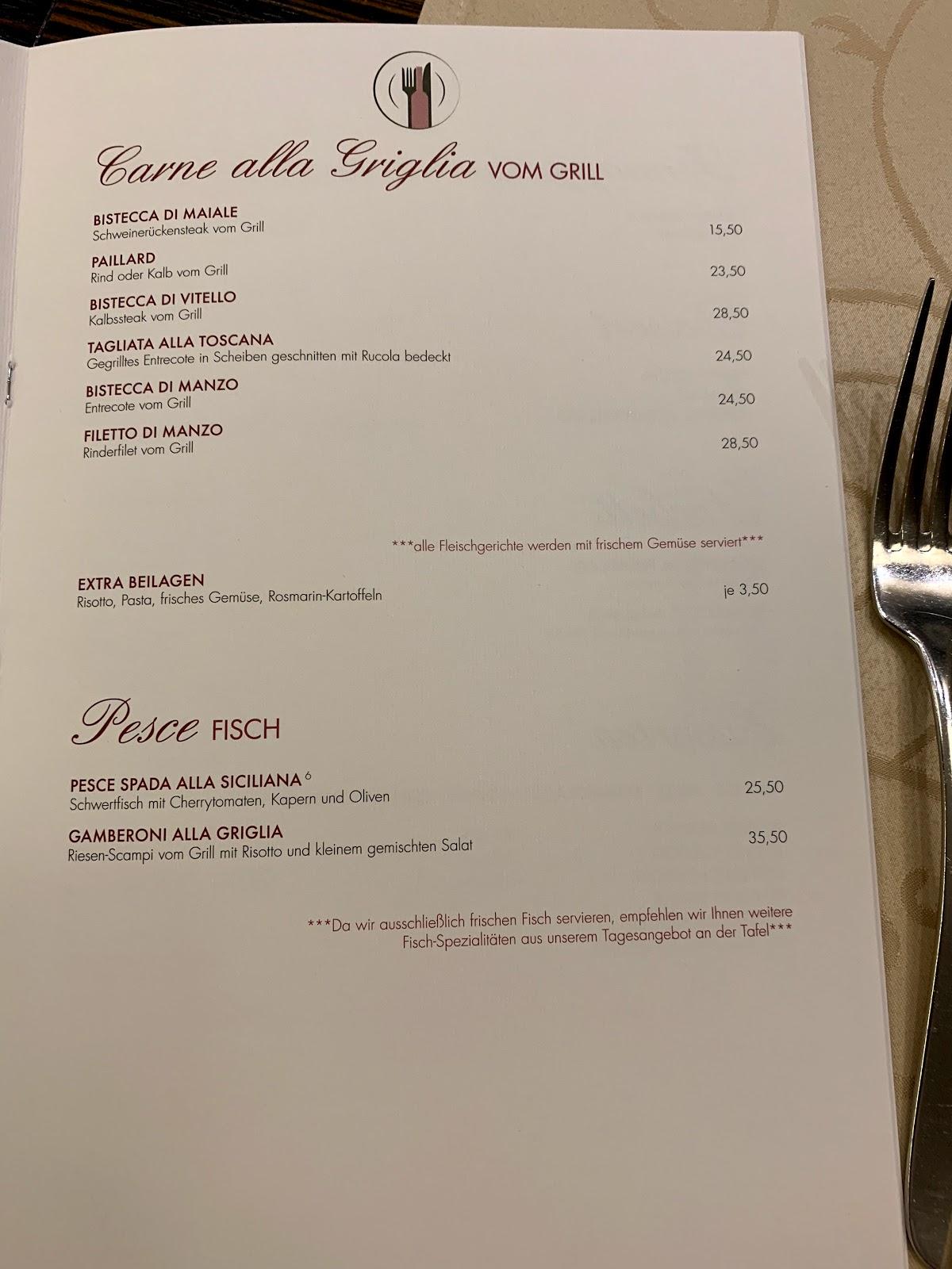 Menu au Piazza Grande pizzeria, Waldshut-Tiengen