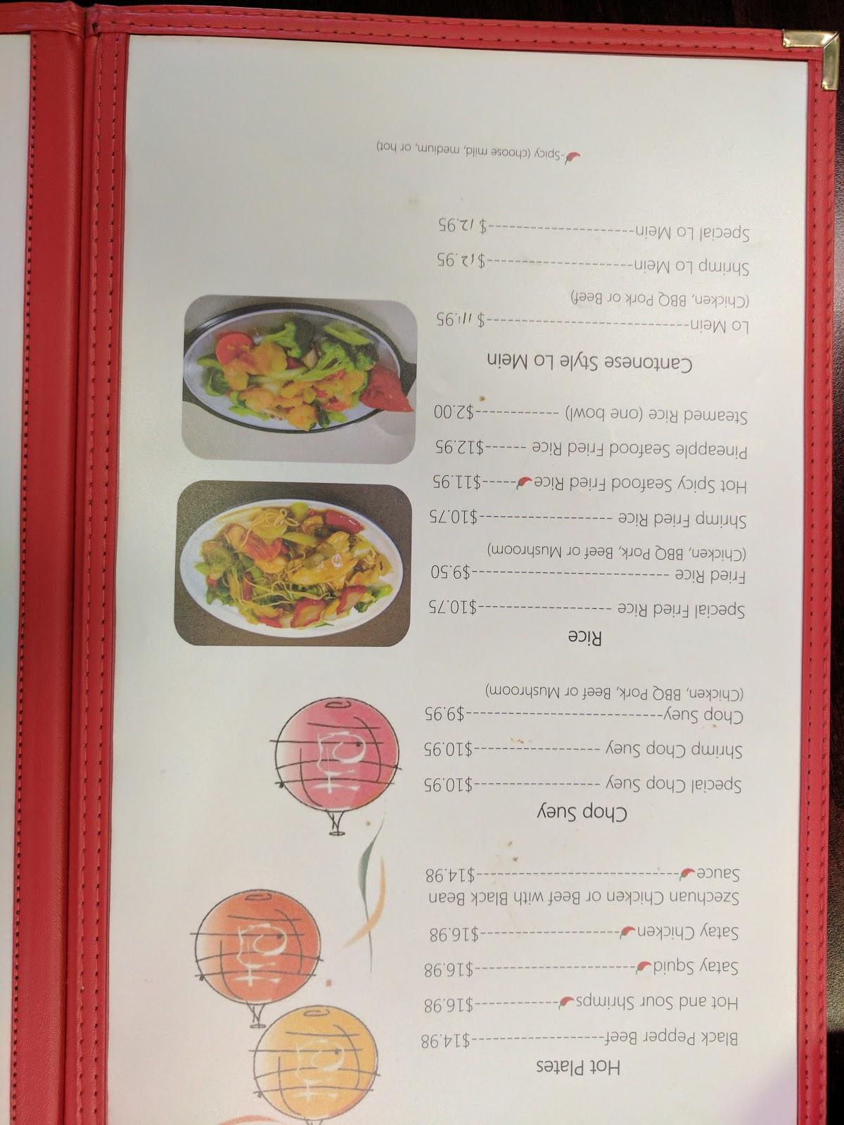 Carta del restaurante Bethune Chinese Kitchen, Bethune