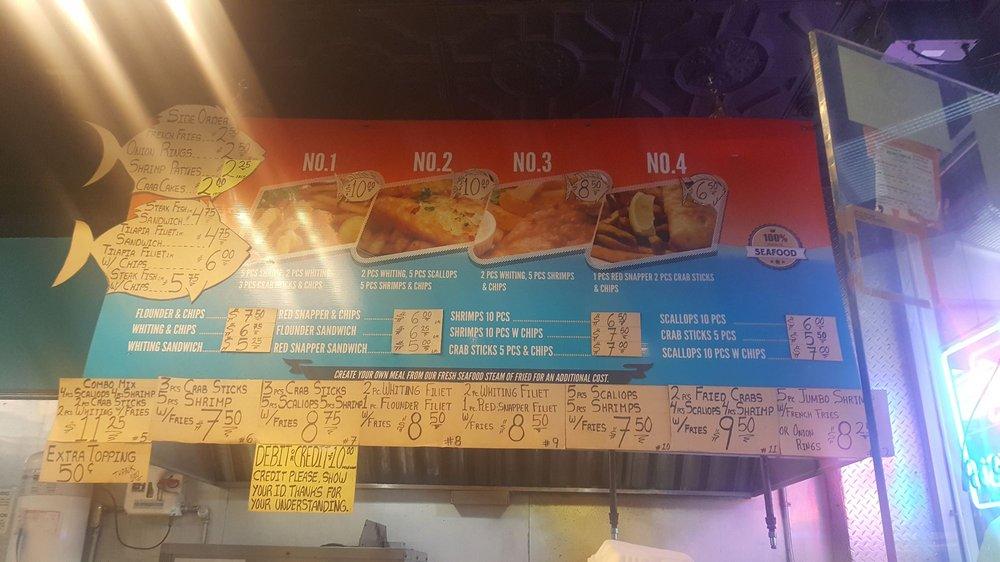 Menu at Grace Fish Market, Mount Vernon