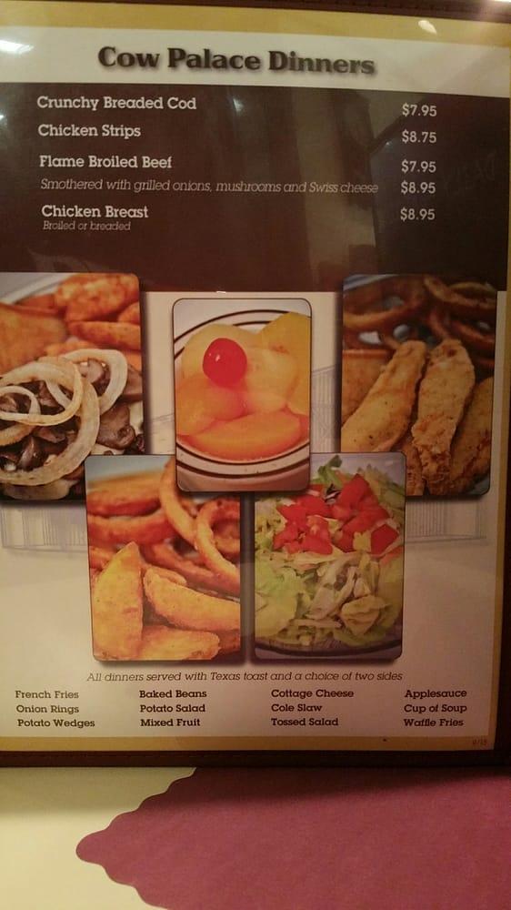 Menu at Cow Palace restaurant, Shelbyville