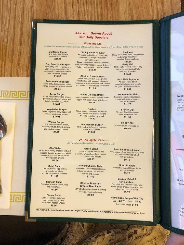Menu at Antique Row Cafe, El Cajon, E Main St
