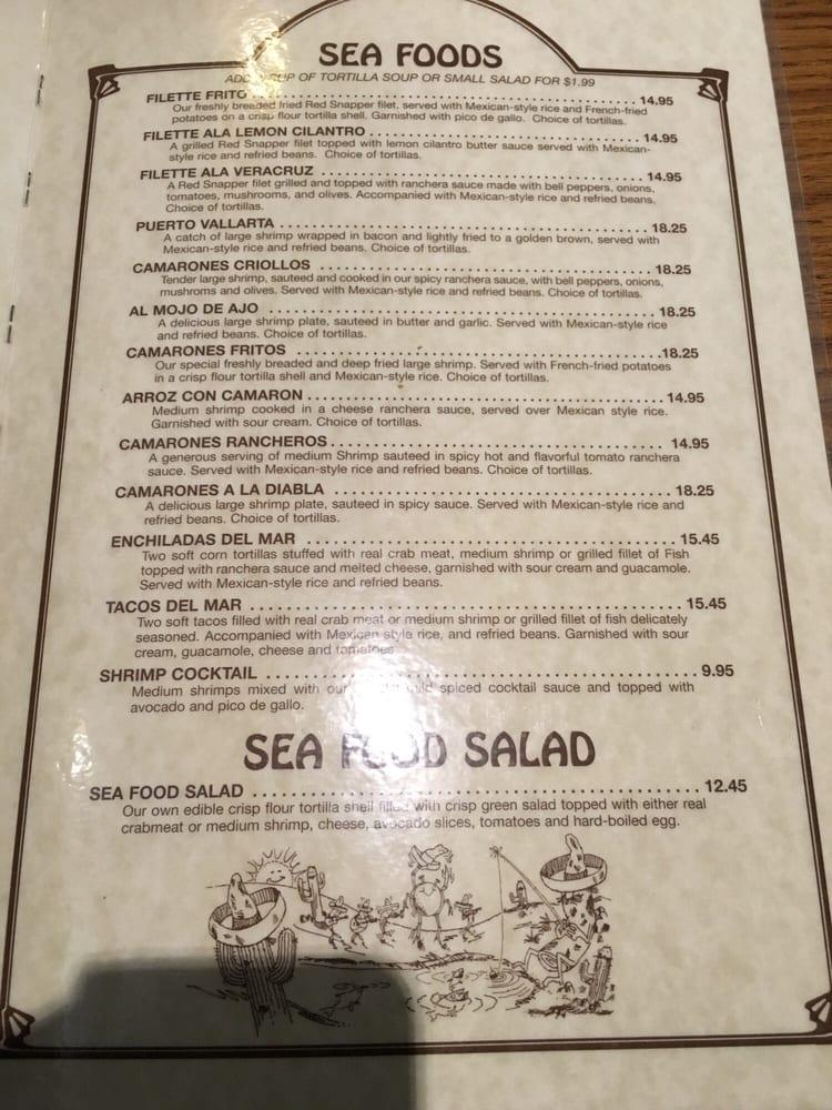 Menu at La Capilla Mexican Restaurant, La Palma