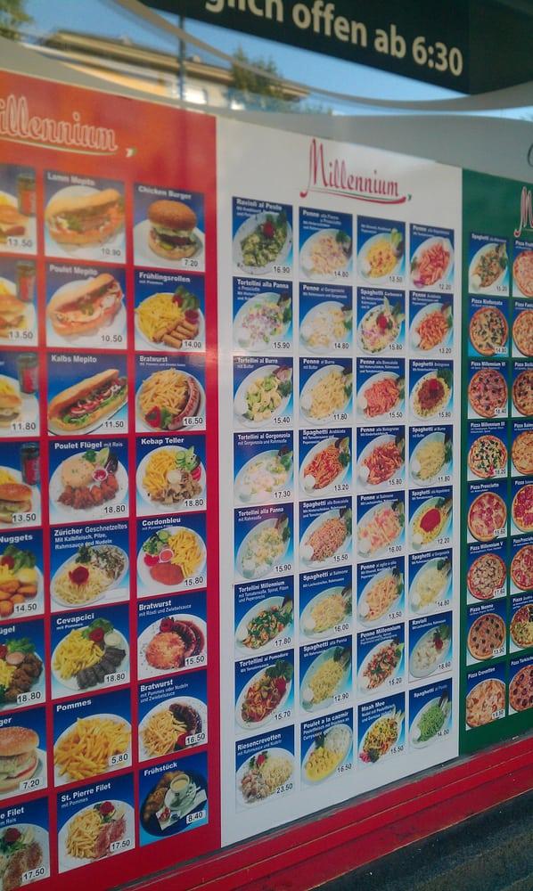 Menu at Millennium, Zürich, Limmatpl. 1