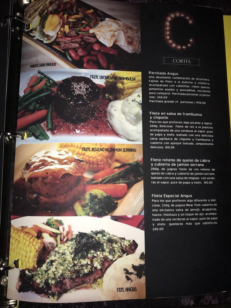 Carta de Angus Bar, Guanajuato