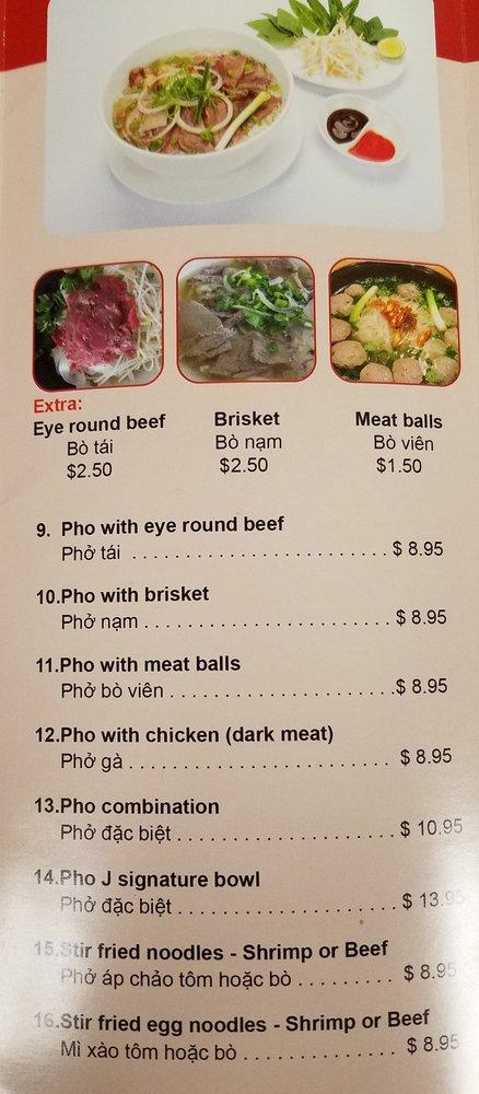 Menu at J Cafe Boba Tea & Sandwich, Jefferson City