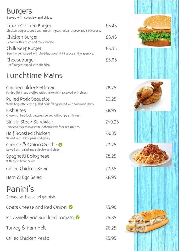 Menu at Surfside Takeaway pub & bar, England