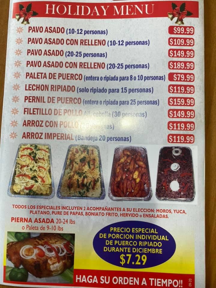 Carta de Caribe Cafe Restaurant, Miami, SW 24th St