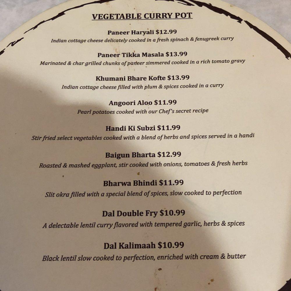 Menu at Chef's Table restaurant, Edison