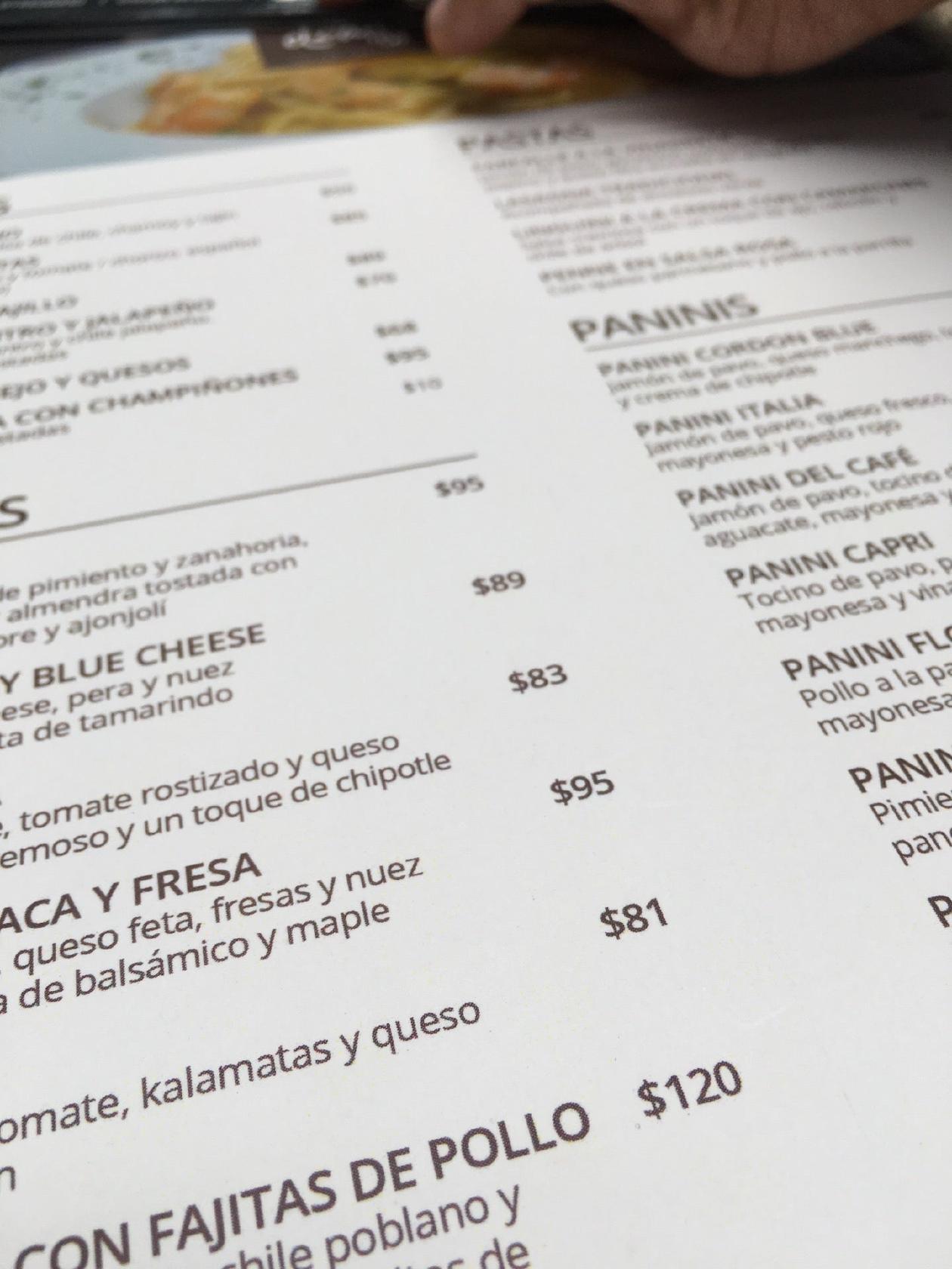 Carta de El Café 57, Hermosillo, Blvd. Gomez Farias esq. Rafael Campoy