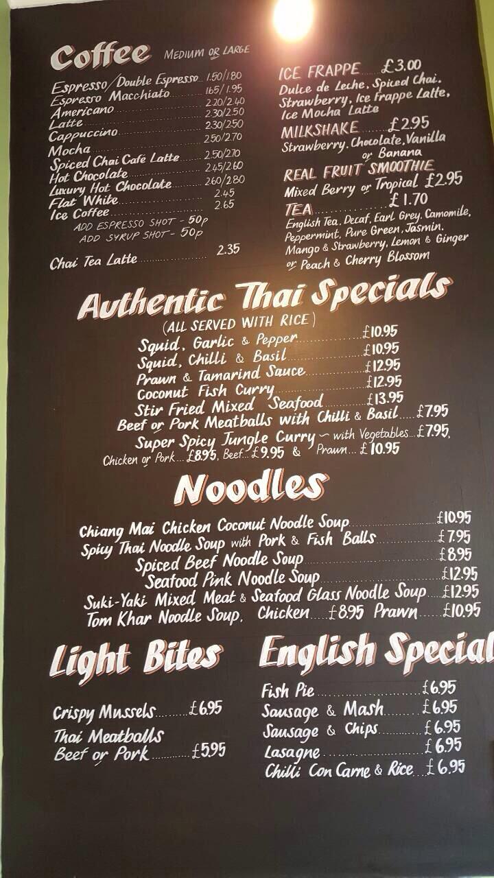 Menu at Kai’s Kitchen restaurant, Royal Tunbridge Wells