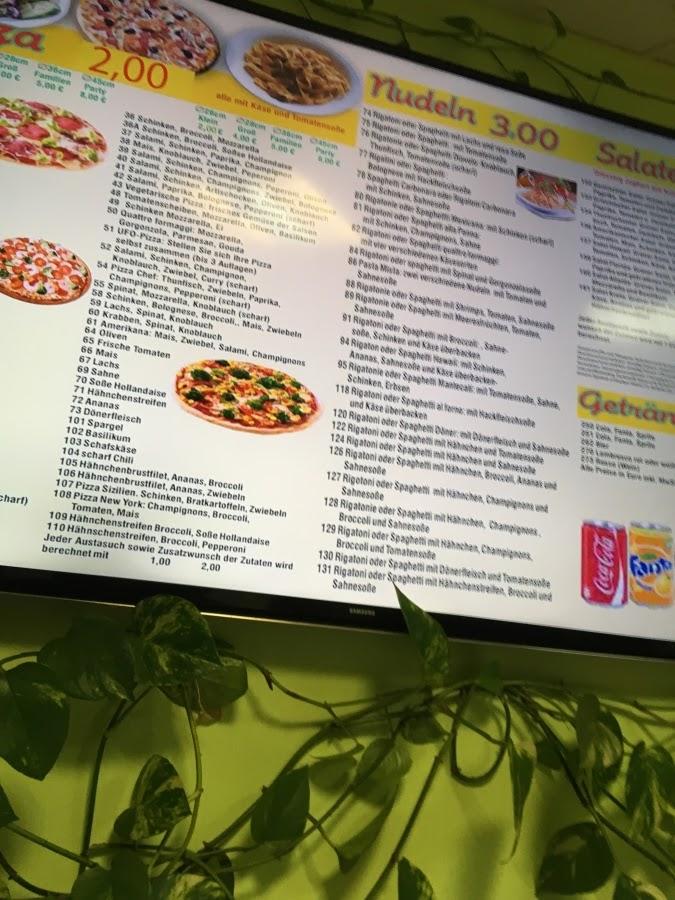 Speisekarte von Ufo Pizza-Service, Zwickau