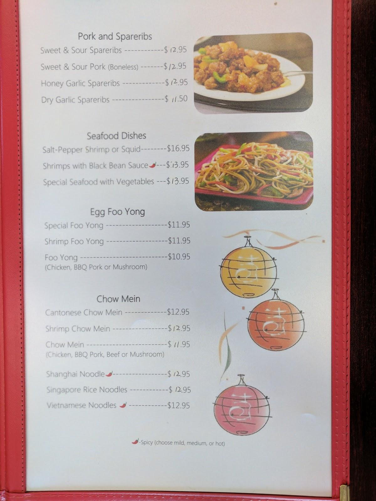 Carta del restaurante Bethune Chinese Kitchen, Bethune