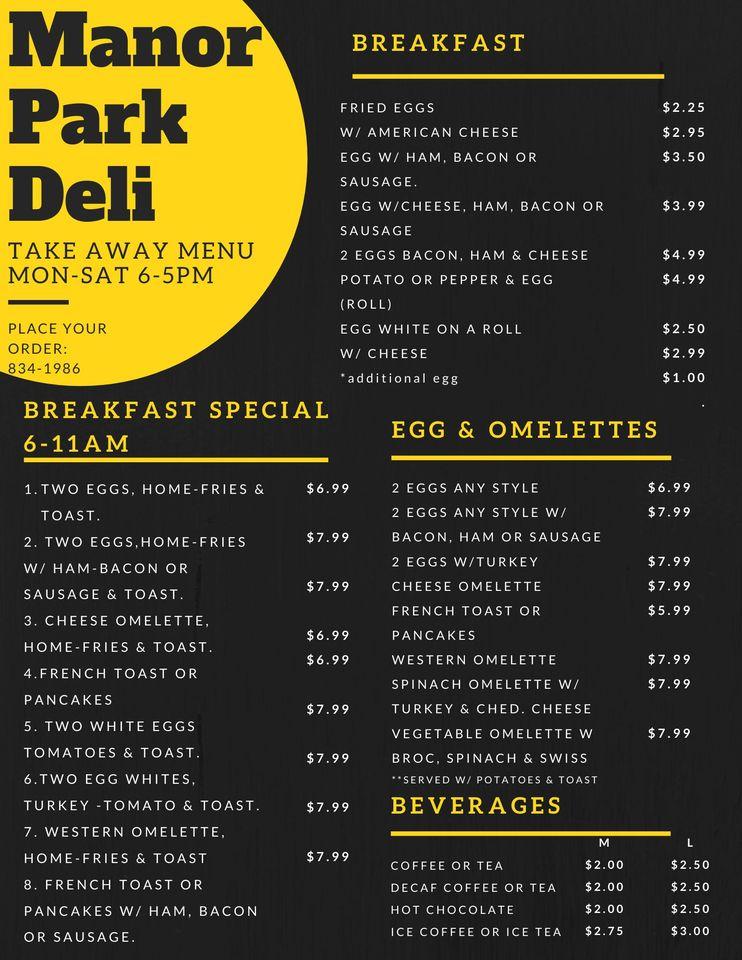 Carta del restaurante Park Pizza, Larchmont